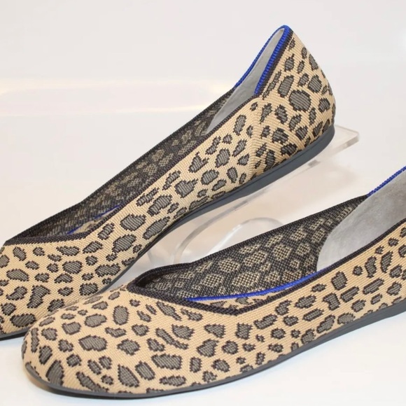 Rothy's | Shoes | Rothys The Flat Leopard Animal Print Knit Fabric Slip ...